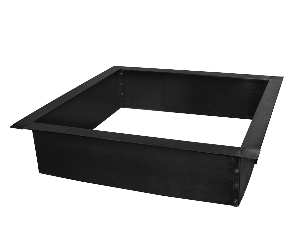 Ebern Designs Parachute 36" Porcelain Coated Square Fire Ring, 2.75mm ...