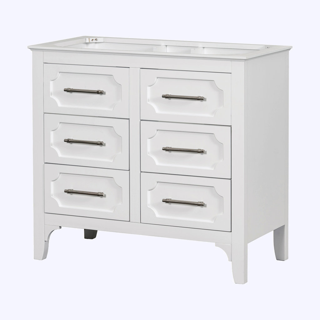 Ebern Designs Free Standing Single Vanity Set with Four Drawers | Wayfair