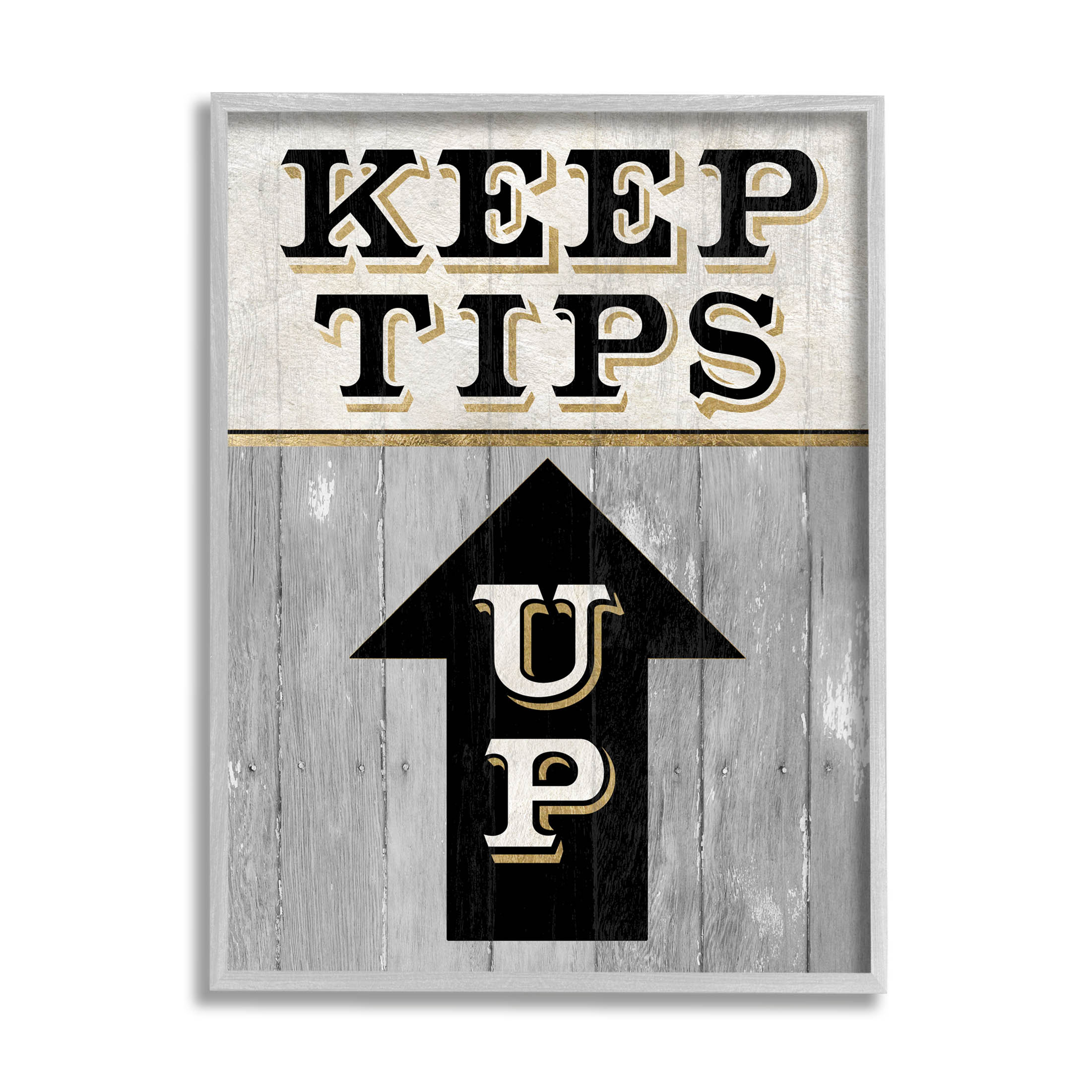 Stupell Industries Keep Tips Up Skiing Sign Giclee Art By Livi Finn ...