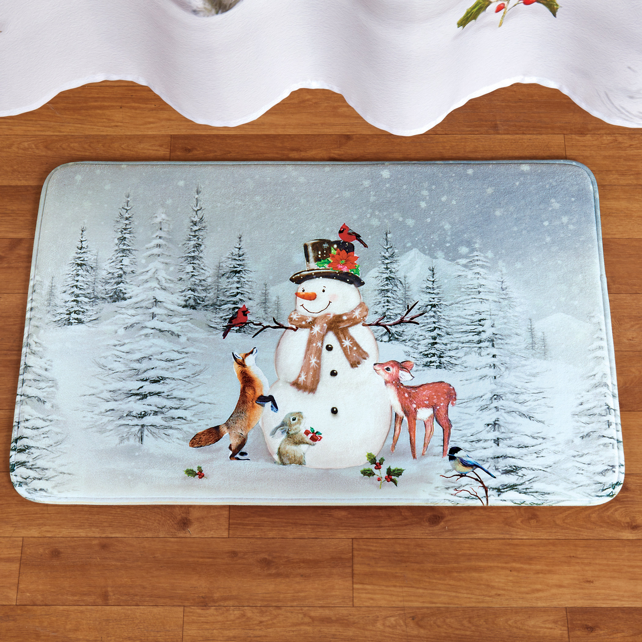The Holiday Aisle® Divora Snowman & Friends Bath Mat & Reviews | Wayfair