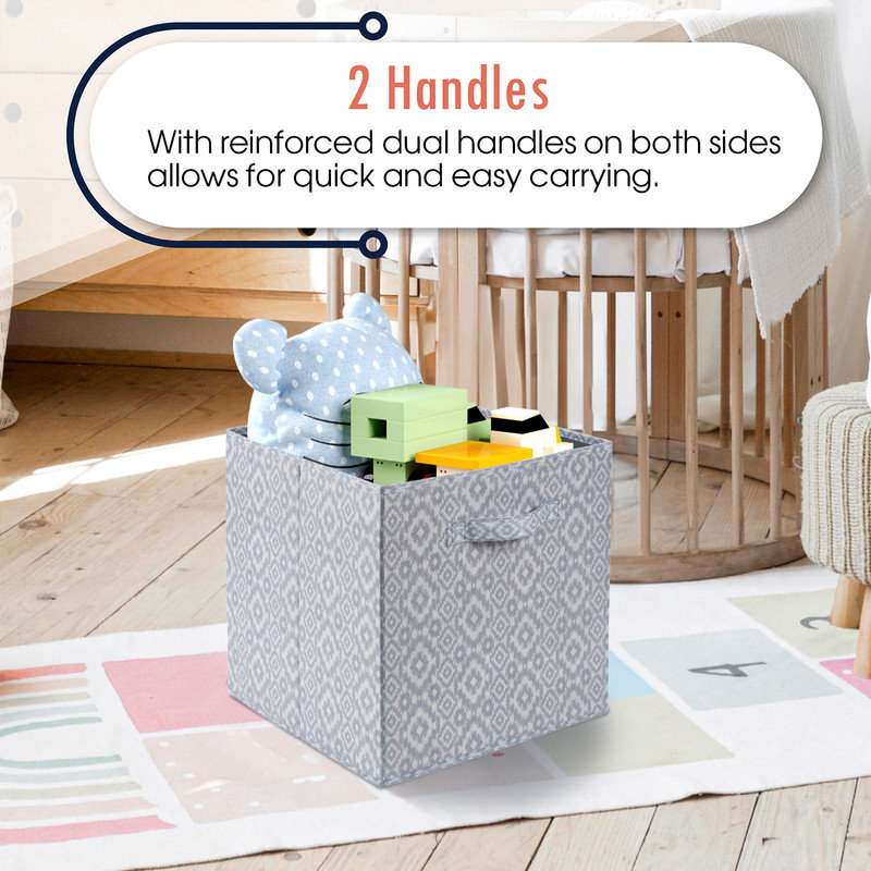 Ebern Designs Foldable Storage Fabric Cardboard Bin Set | Wayfair