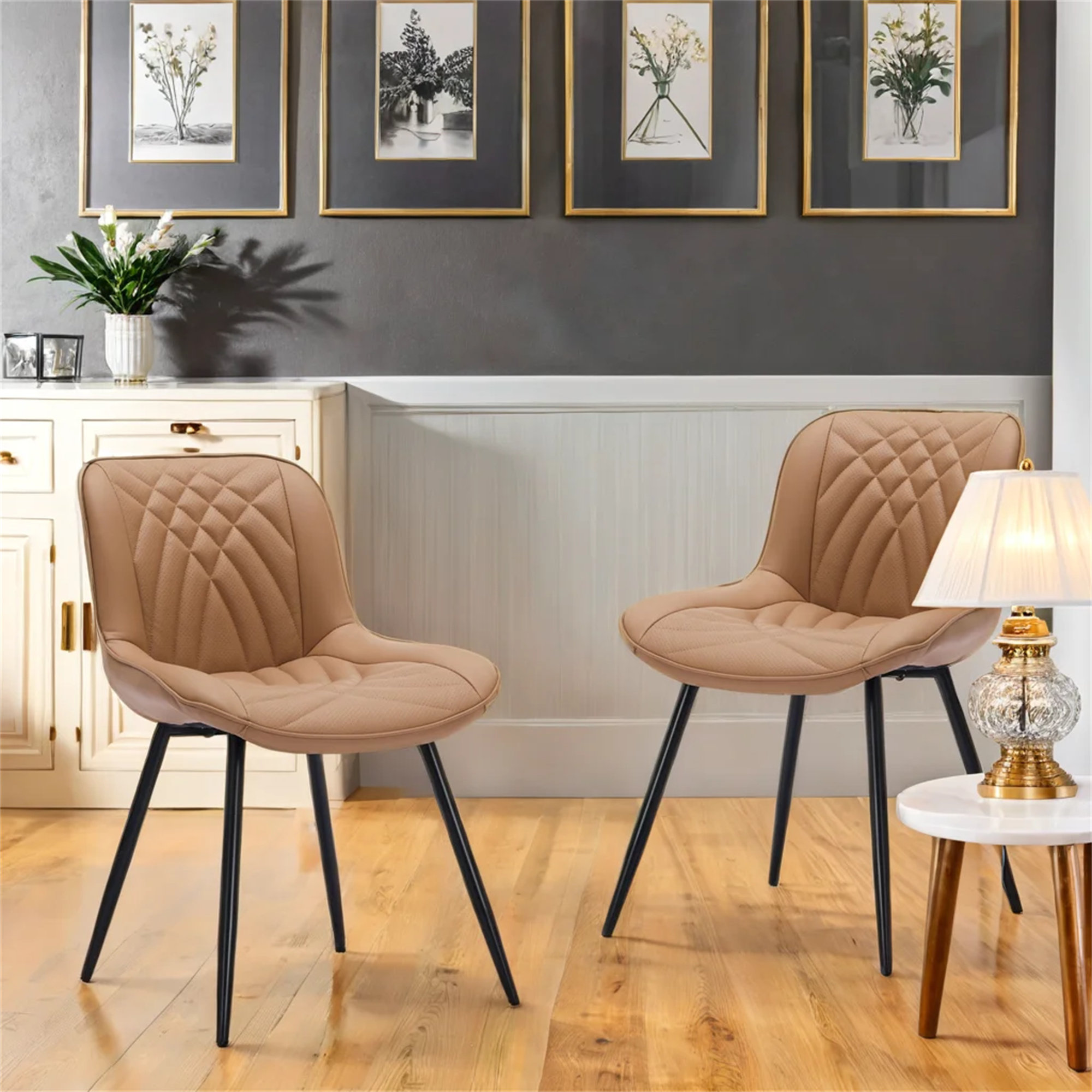 George Oliver Dining Chairs (Set Of 2) Mid Century Modern Kitchen Chair ...