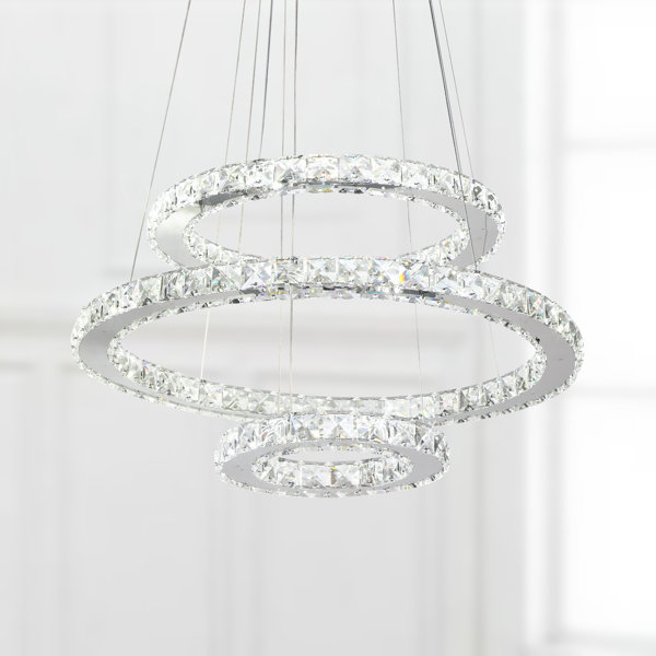 Willa Arlo Interiors Cheyenne 3 - Light Dimmable LED Tiered Chandelier ...