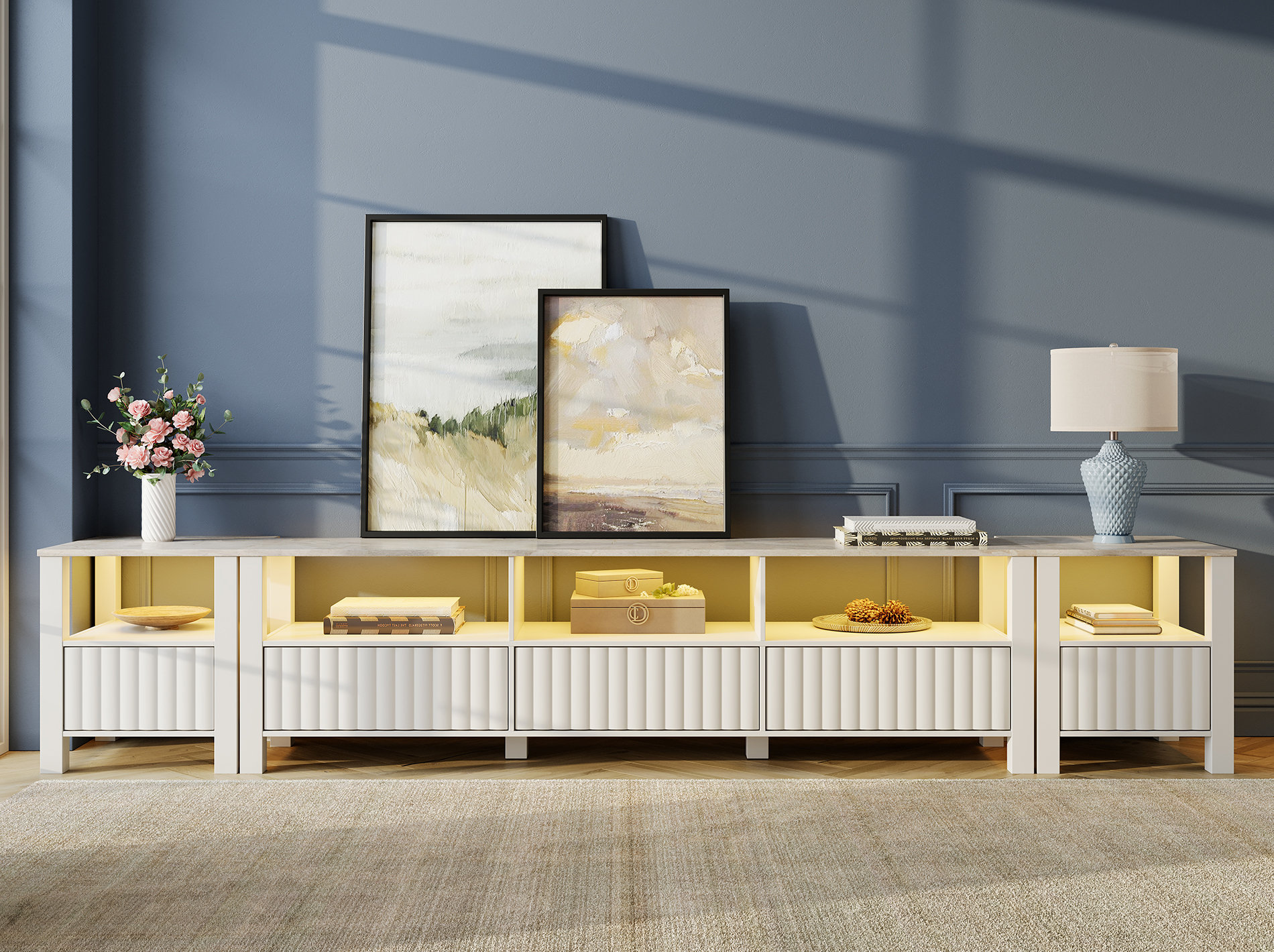 Wade Logan Carnetta TV Stand for TVs up to 85" & Reviews - Wayfair Canada