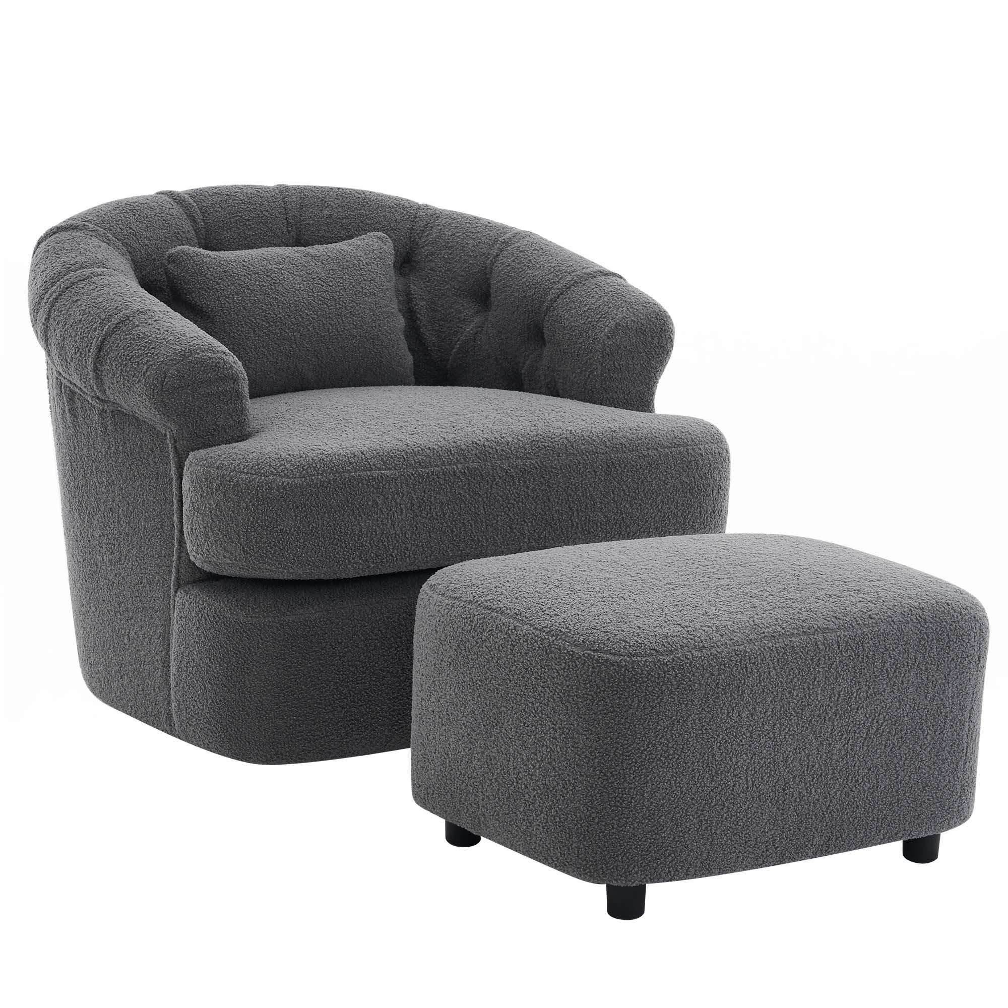 Red Barrel Studio Swivel Chair With Ottoman | Wayfair