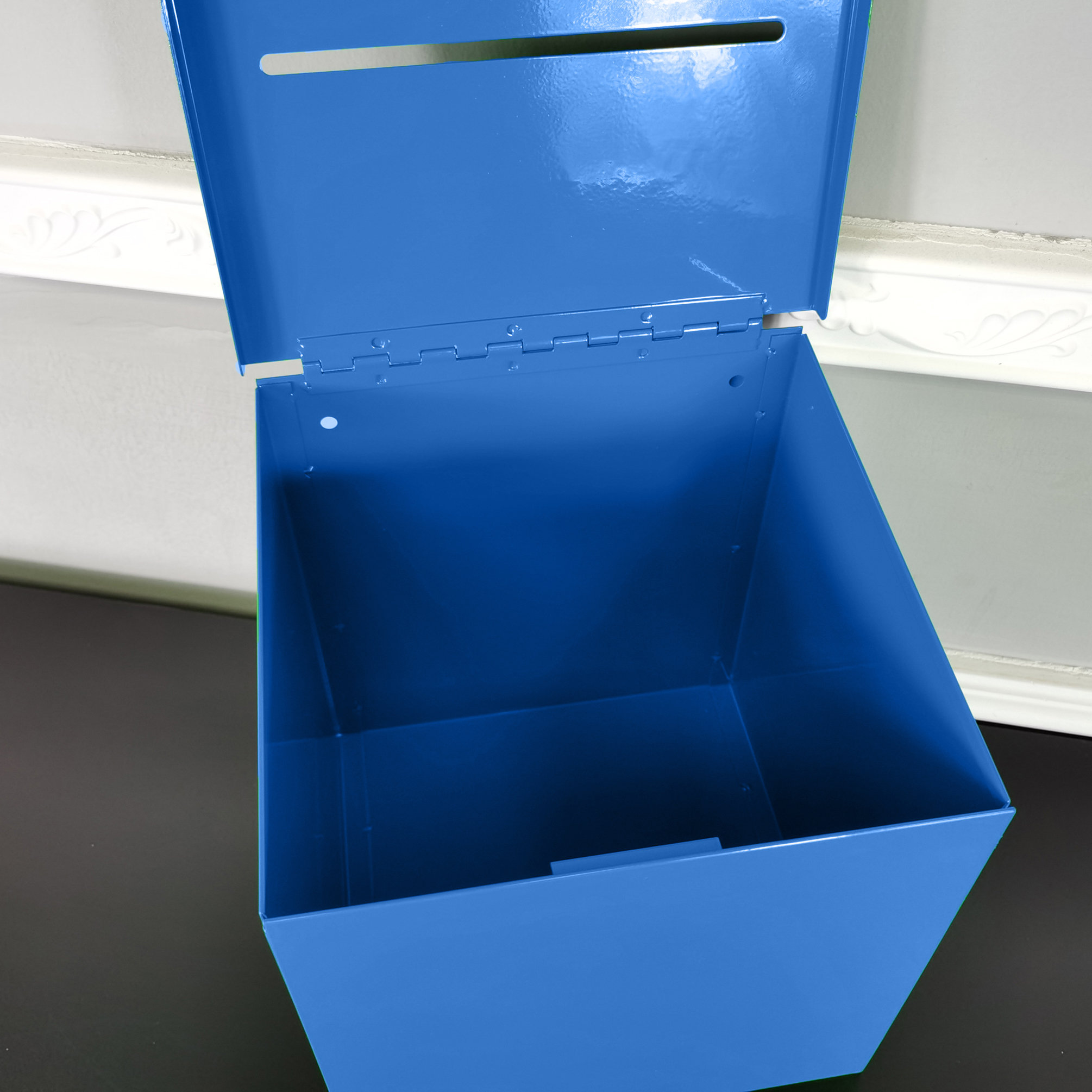 FixtureDisplays Metal Donation Box Suggestion Tithes Offering Box with ...