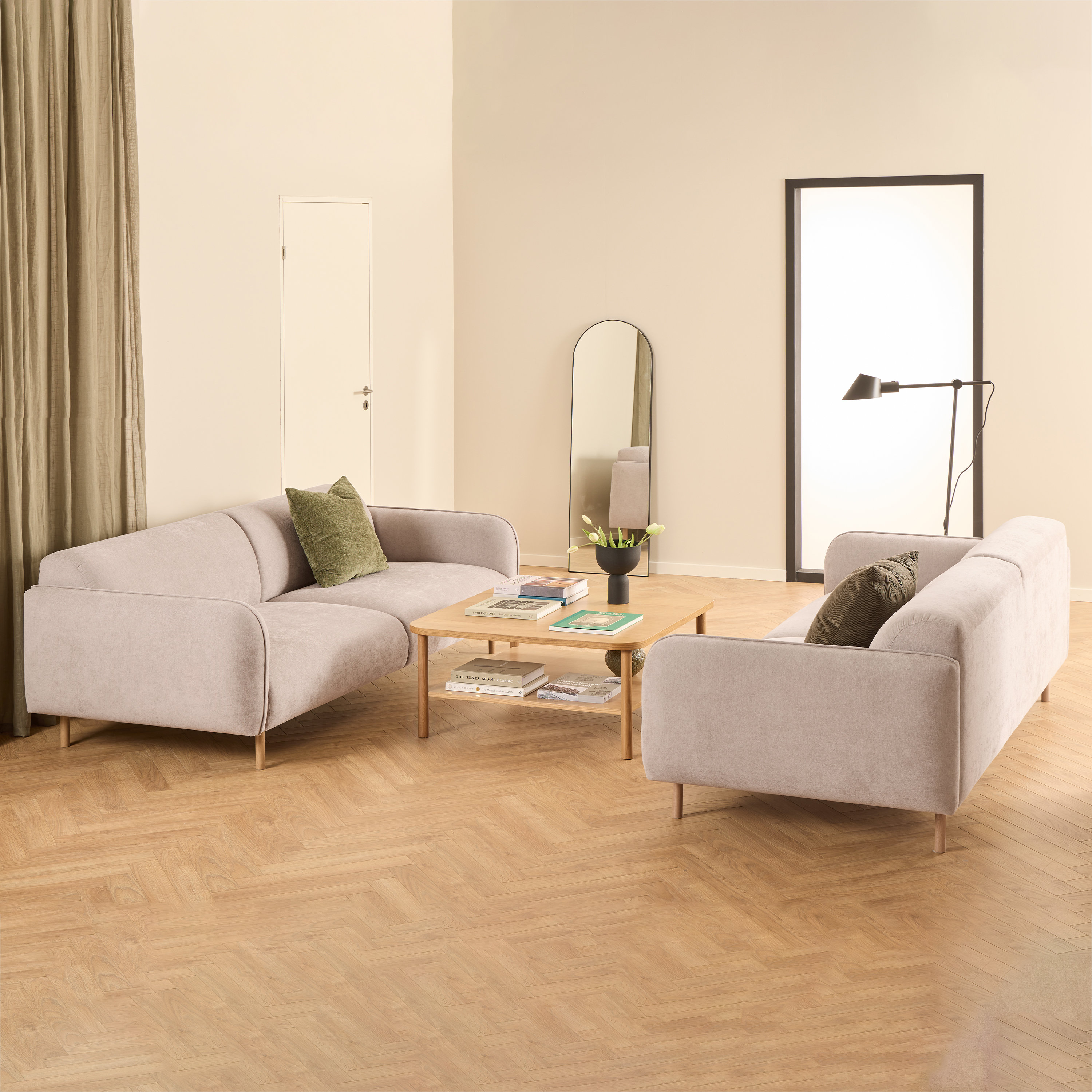 Ebern Designs Ronreco 2+2-Seater Living Room Sets In Fay Fabric Dusty ...