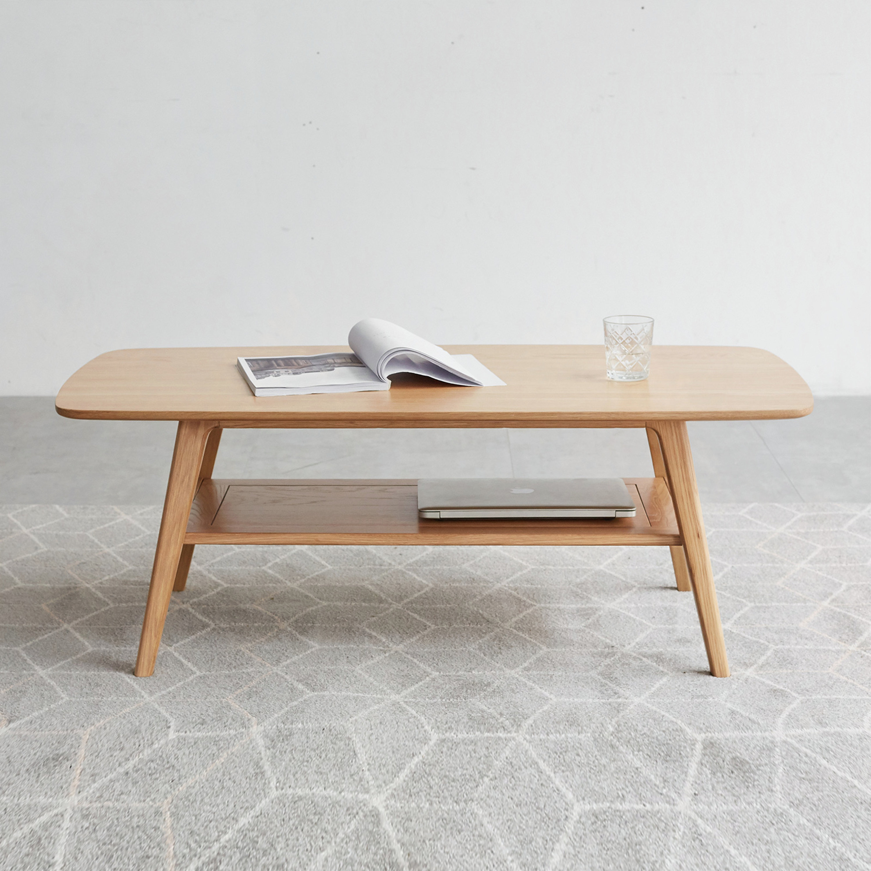 George Oliver Center Table Low Table 100% Solid Oak Wood Top Plate Desk ...