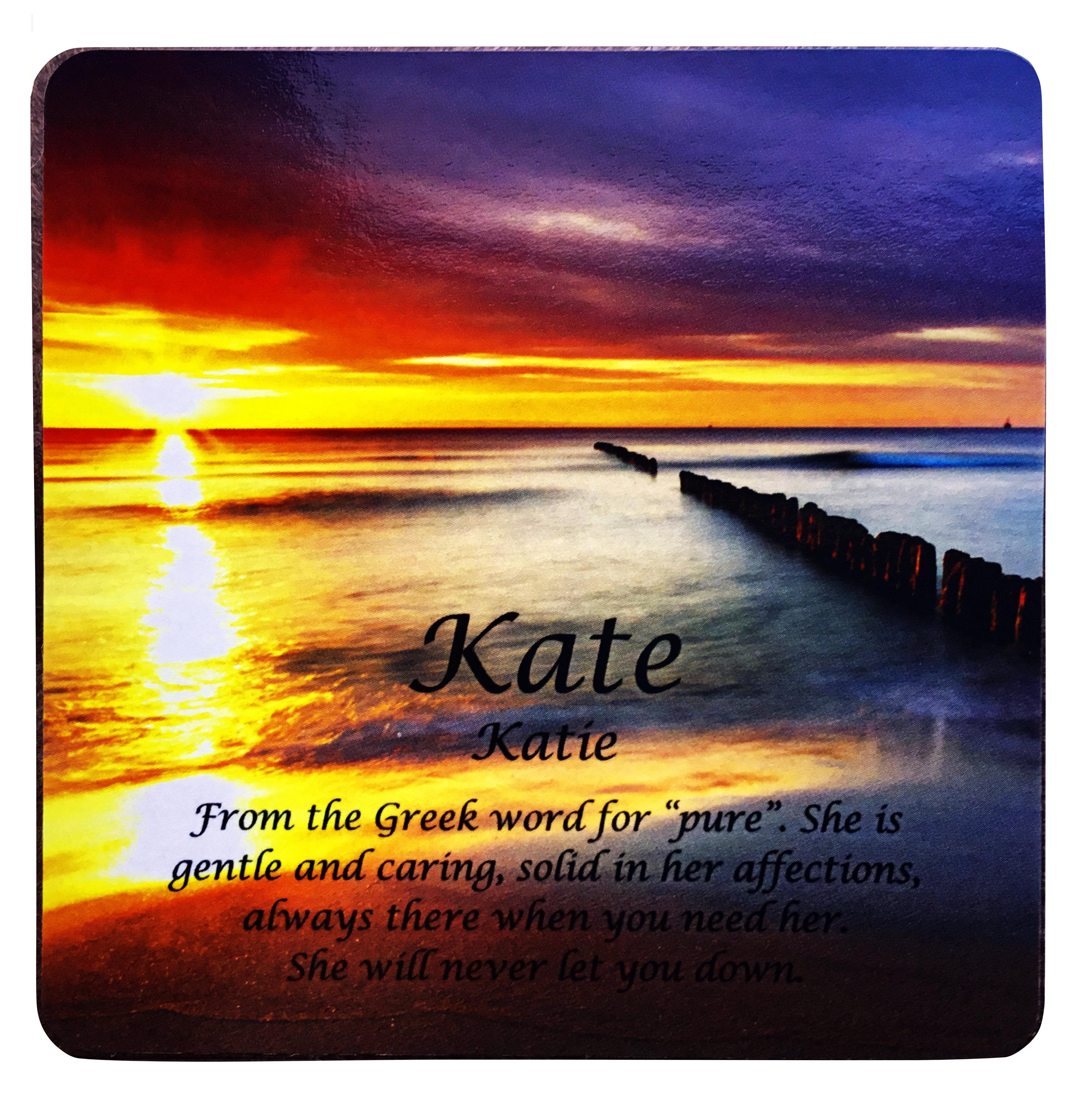 Happy Larry First Name Coaster - Kate | Wayfair.co.uk