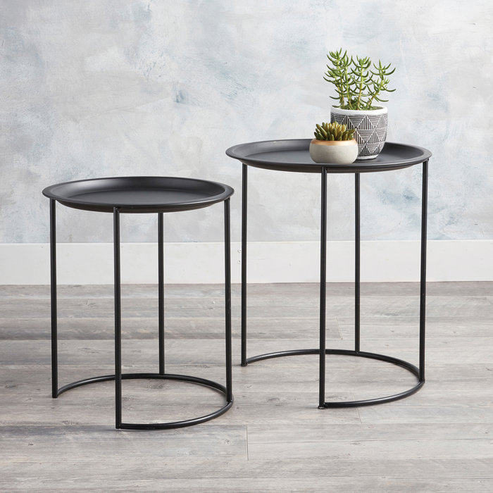 Latitude Run® Stainless Steel Top Nesting Tables | Wayfair