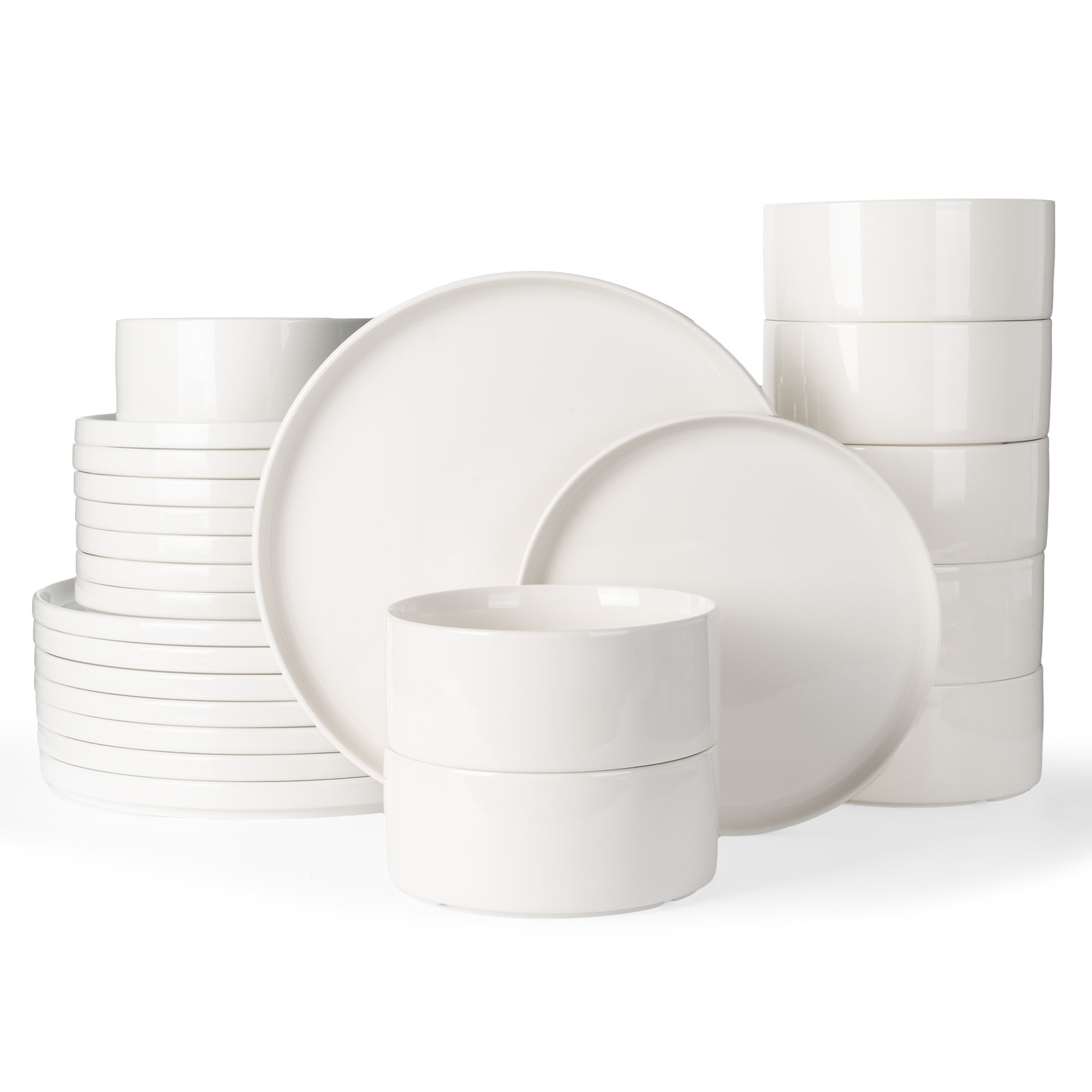 Birch Lane™ Jade Plates And Bowls Sets, 24 Piece Dinnerware Sets,Set ...