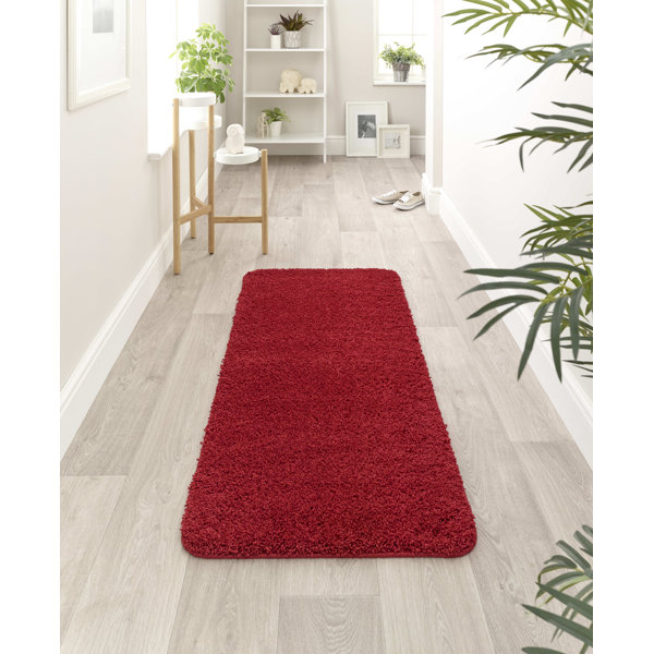 Buddy Solid Colour Shaggy Red Area Rug & Reviews | Wayfair.co.uk