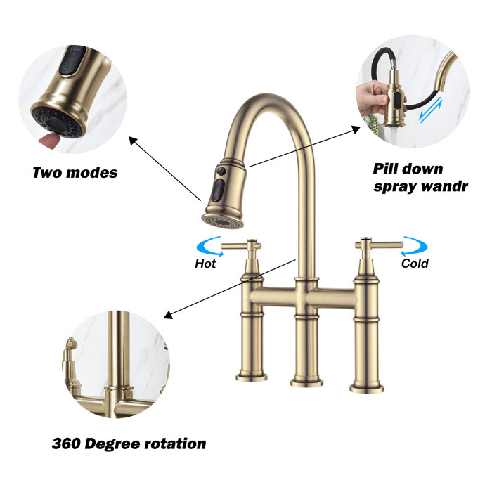 Dilon Pull Down Kitchen Faucet & Reviews | Wayfair