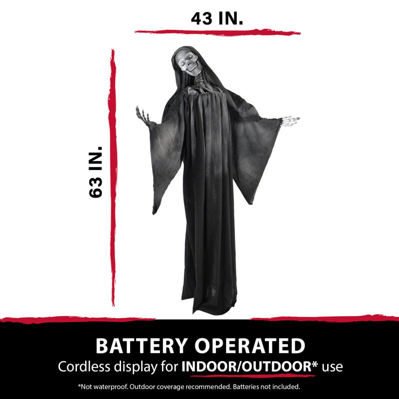 The Holiday Aisle® Life-Size Animated Grim Reaper Prop With And ...