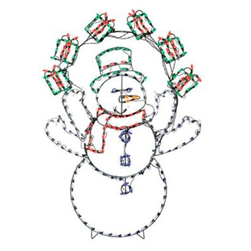 ProductWorks 60 In Pro-Line LED Animation Juggling Snowman Christmas ...