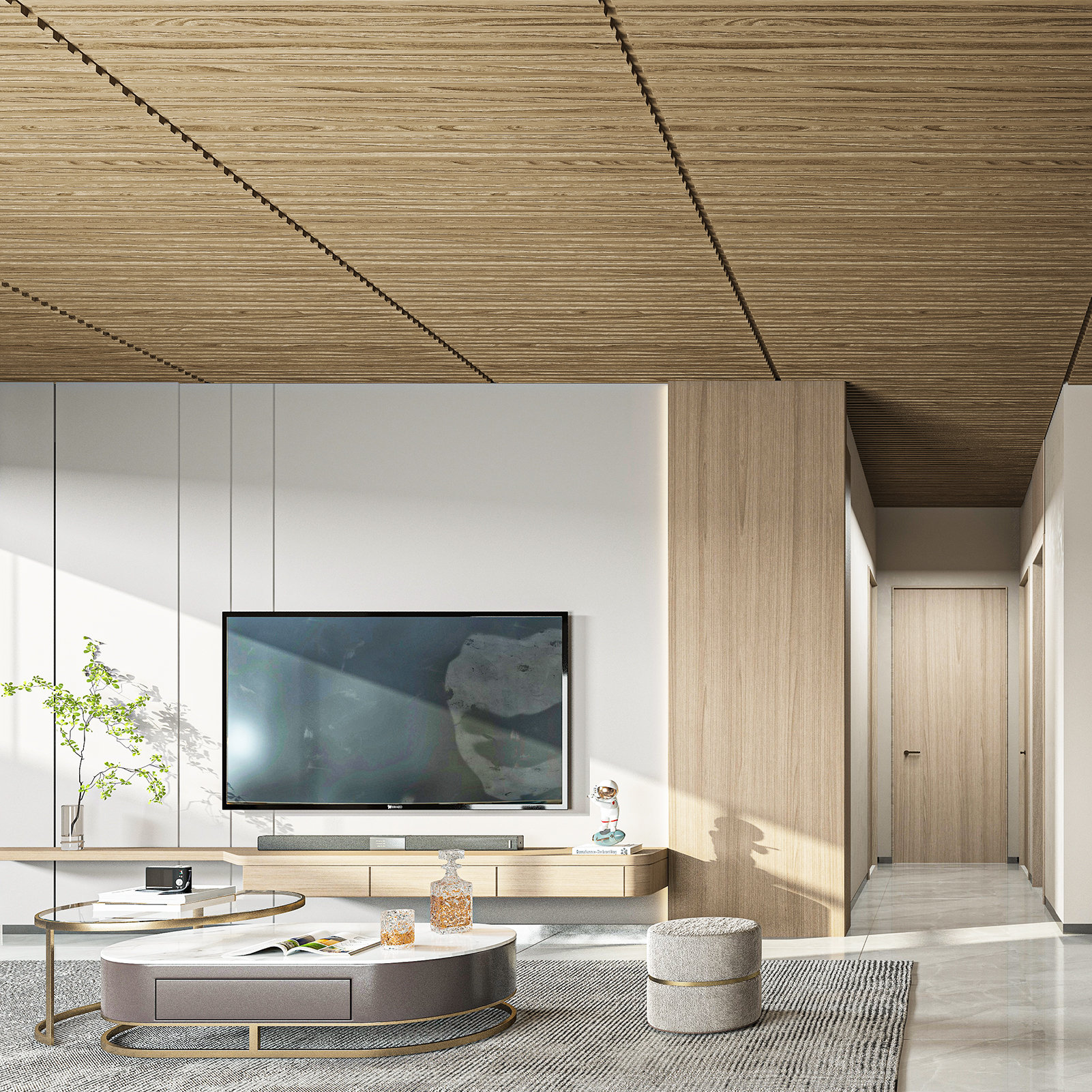 Art3d 48 tuiles de plafond en PVC 48 L x 24 W, panneaux muraux 3D à ...