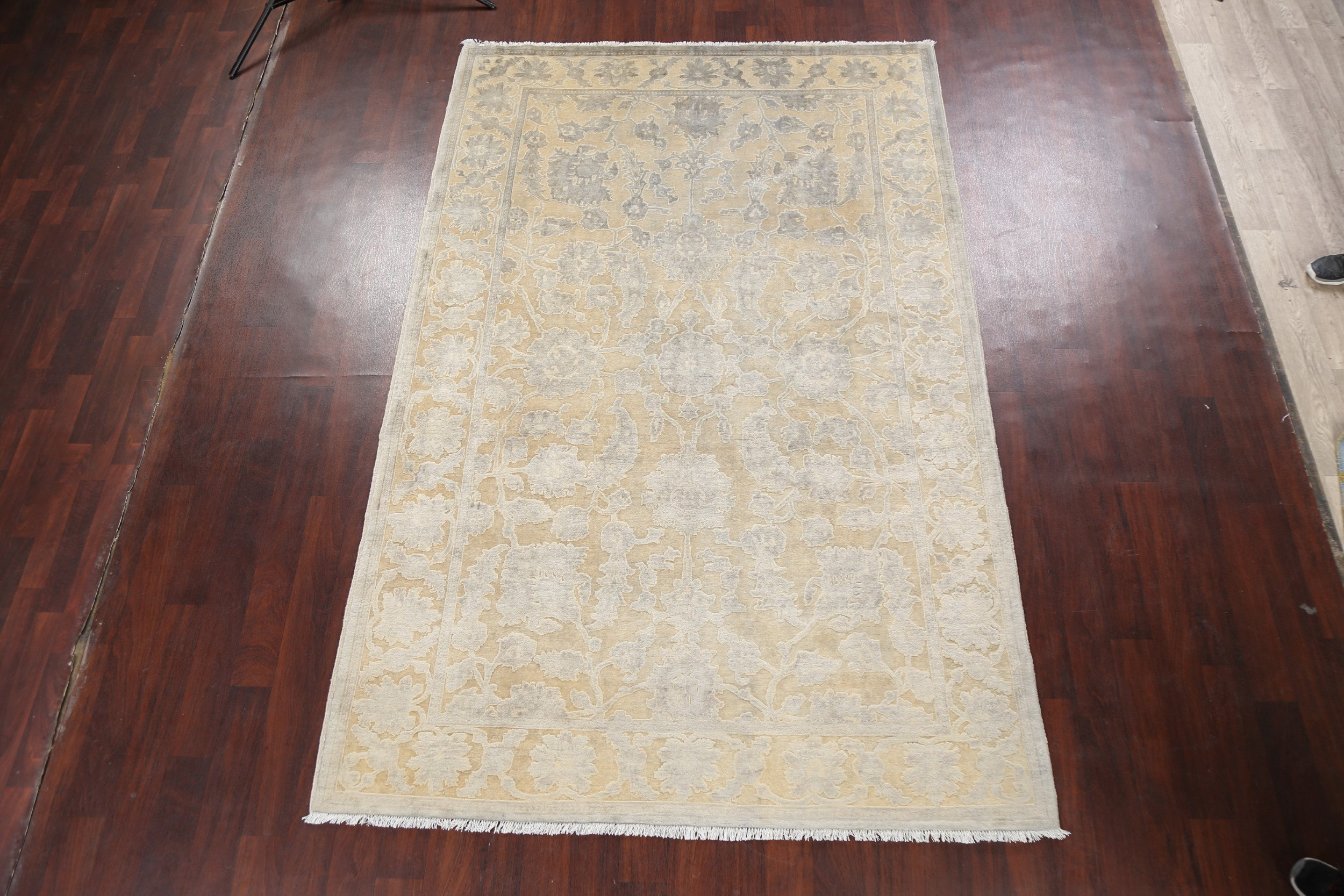 Rugsource Vegetable Dye Carved Beige Chobi Oriental Area Rug Hand ...