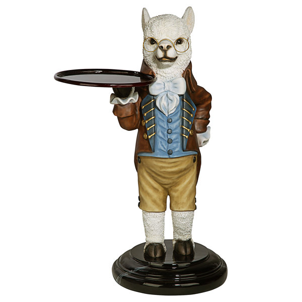 Design Toscano Table de majordome Alfred the Alpaca à votre service et ...