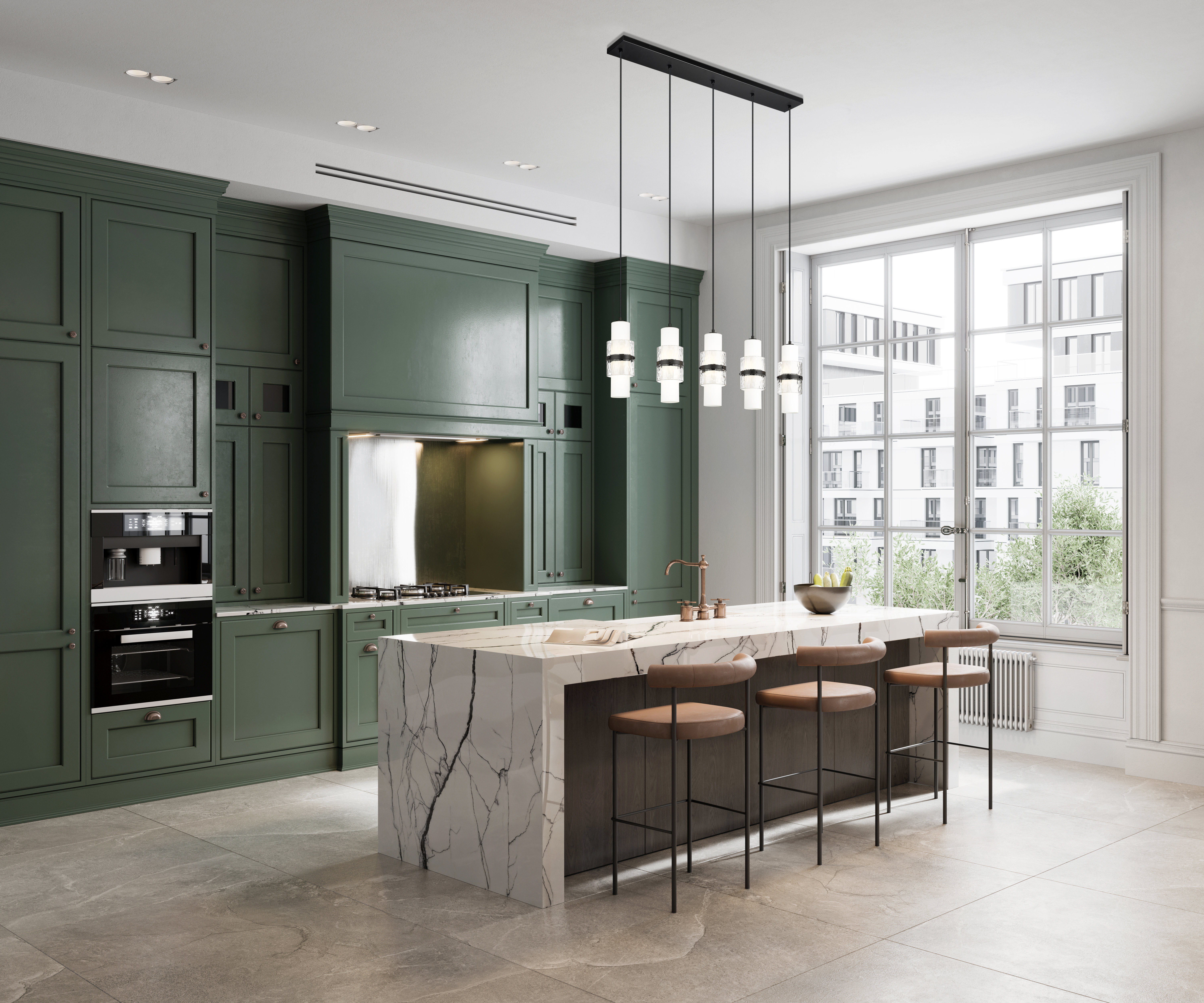 Wade Logan® Bryelle 5 - Light Kitchen Island Linear Chandelier | Wayfair