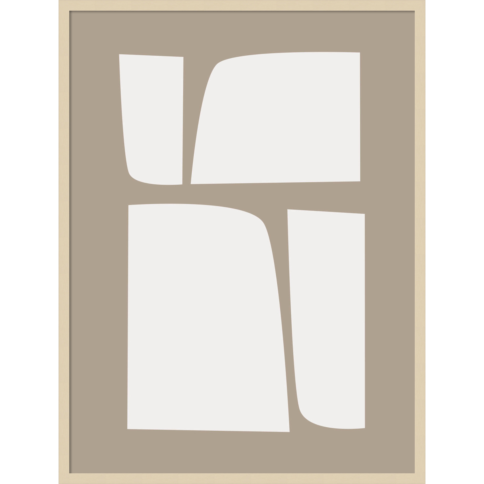 AllModern " Neutral Abstract Aztec Shapes 2 " Painting Print | Wayfair