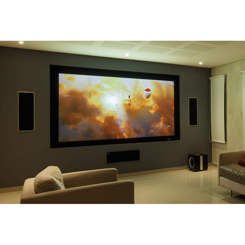 Elunevision Reference Studio AudioWeave 4K White Fixed Frame Wall ...