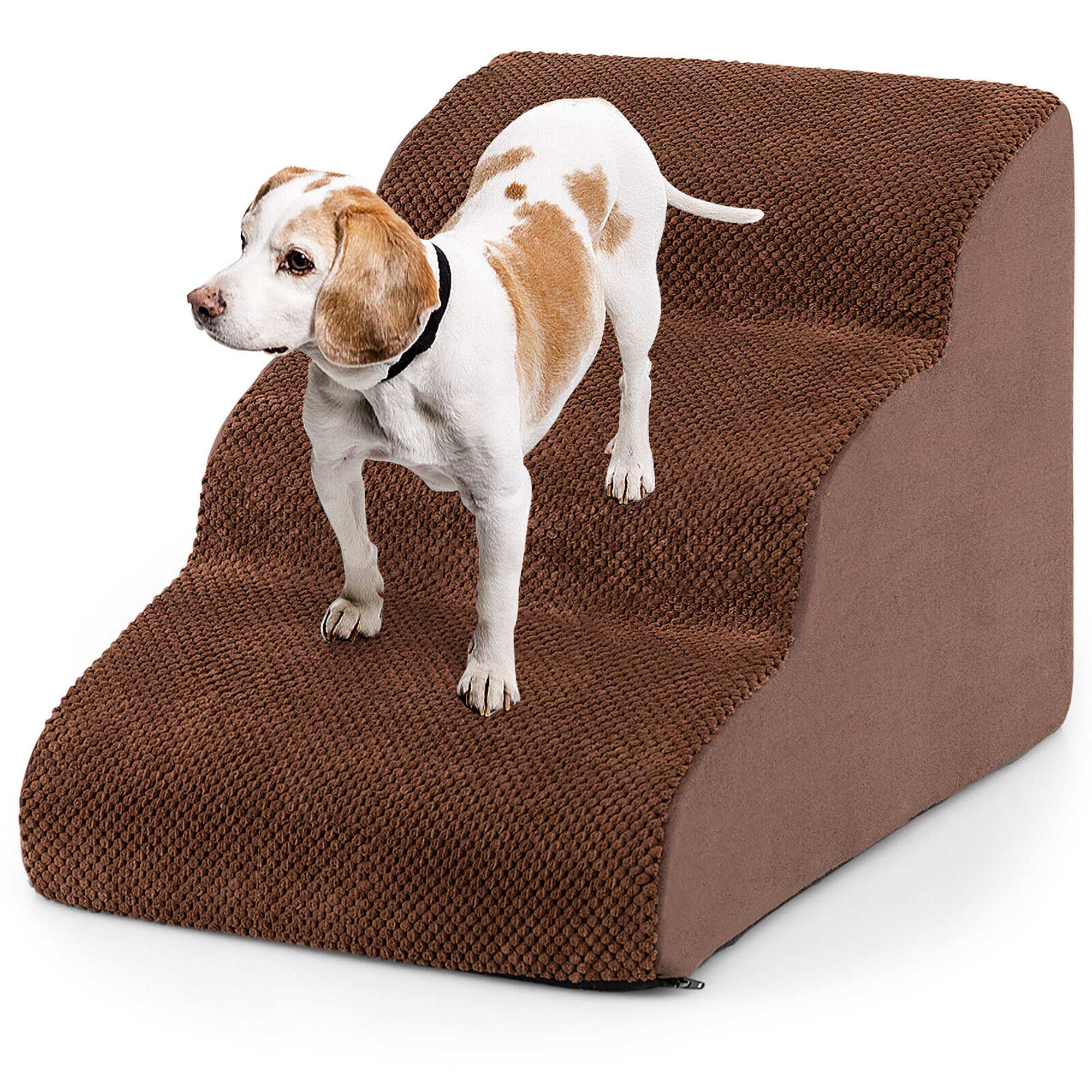 Tucker Murphy Pet™ 3 Tiers Foam Dog Ramps/steps Non-slip Dog Steps For ...