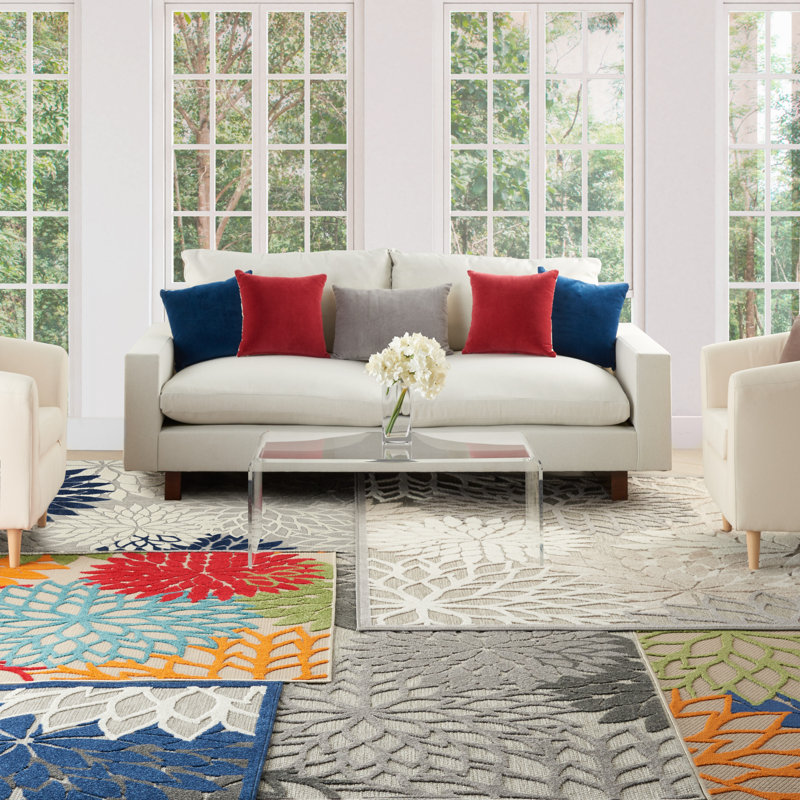 Andover Mills™ Miraloma Floral Indoor/Outdoor Rug & Reviews | Wayfair