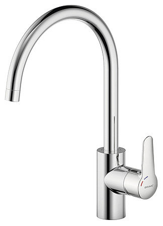 Bravat Oslo Single Handle Deck Mounted Monobloc Mixer Tap with Cold ...