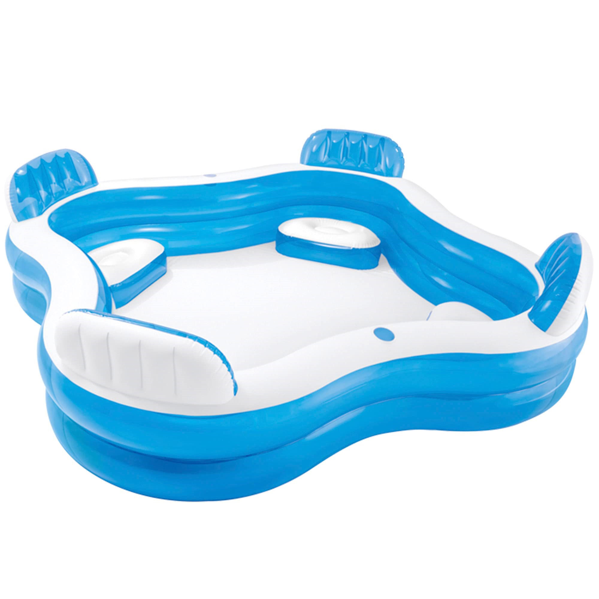 ZINOGI 90" Swim Center Family Lounge Inflatable Pool with Built-In ...