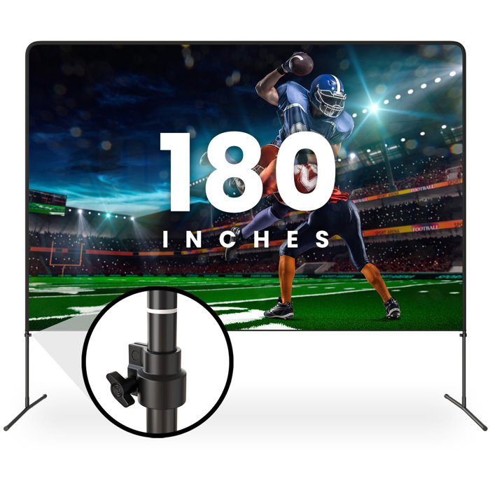KhomoGear 180 Inch Projector Screen with adjustable Height | Wayfair