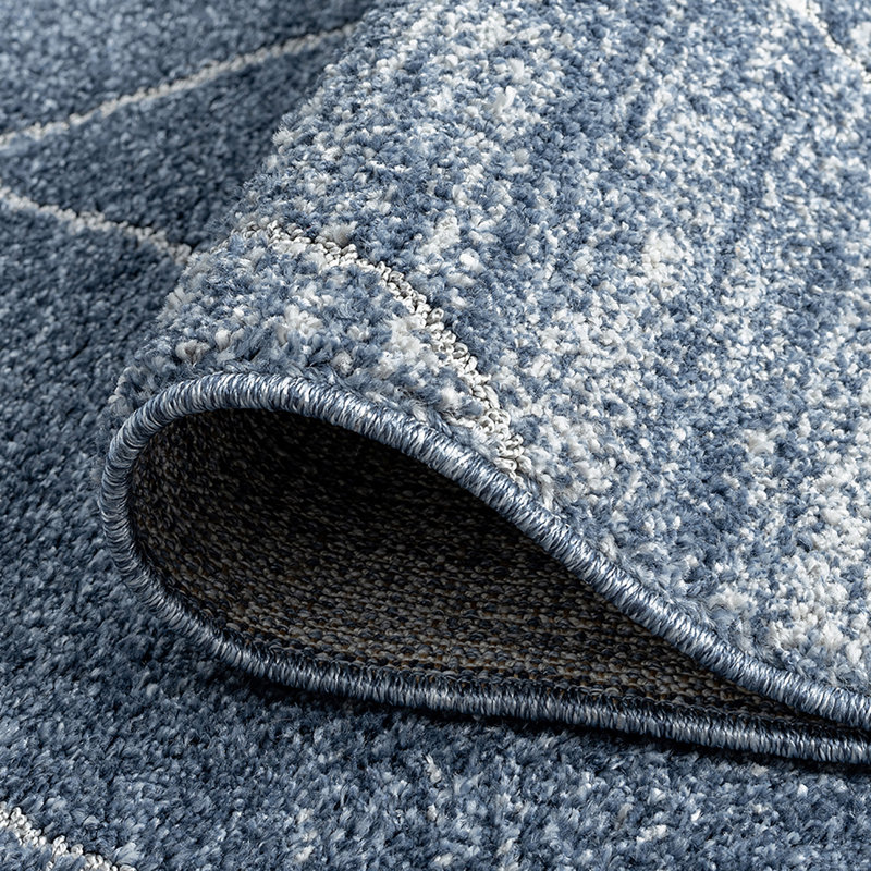 Union Rustic Aavin Performance Blue/Gray Rug & Reviews | Wayfair