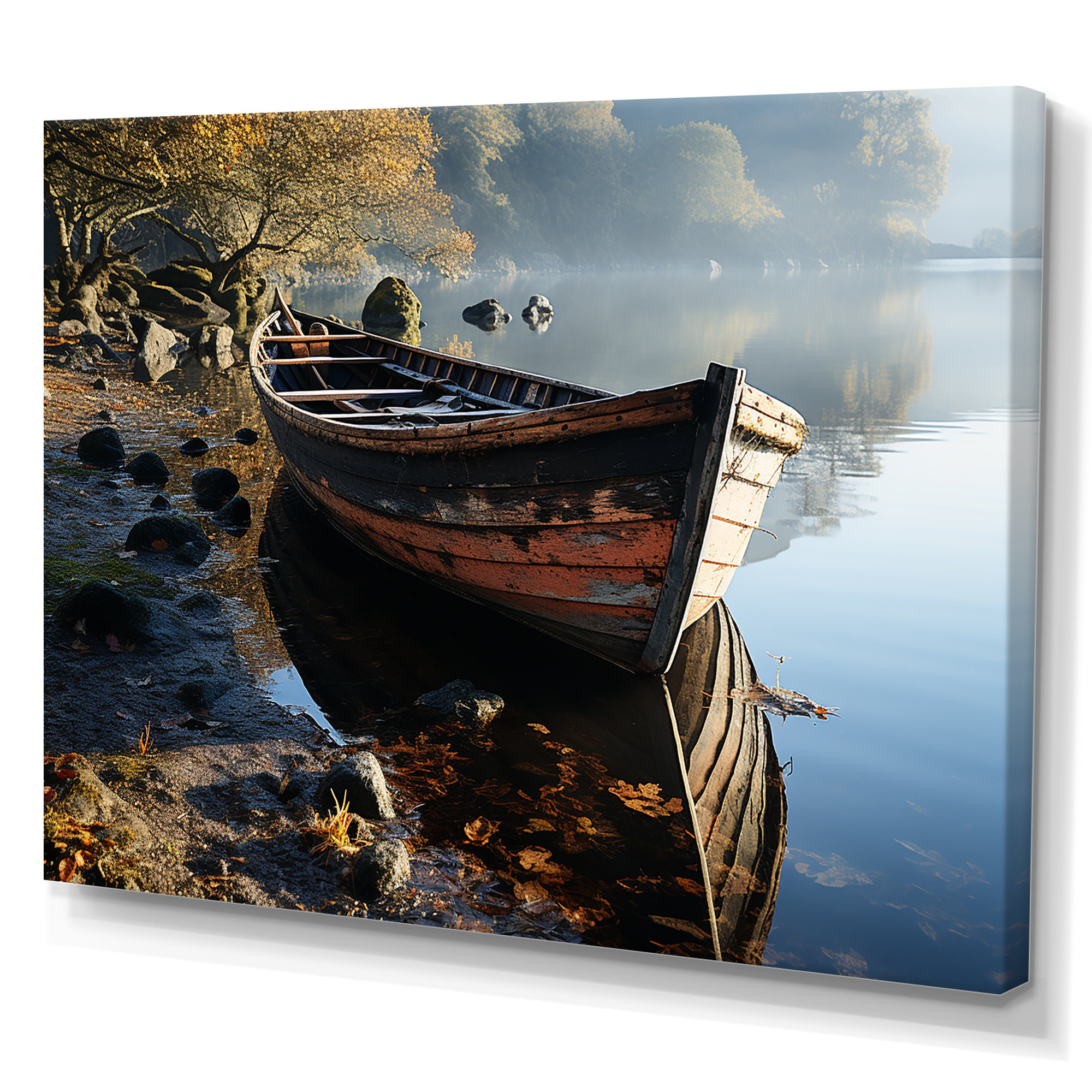 Breakwater Bay Sailing Charm In The Morning Mist - Boat Sailing Wall ...