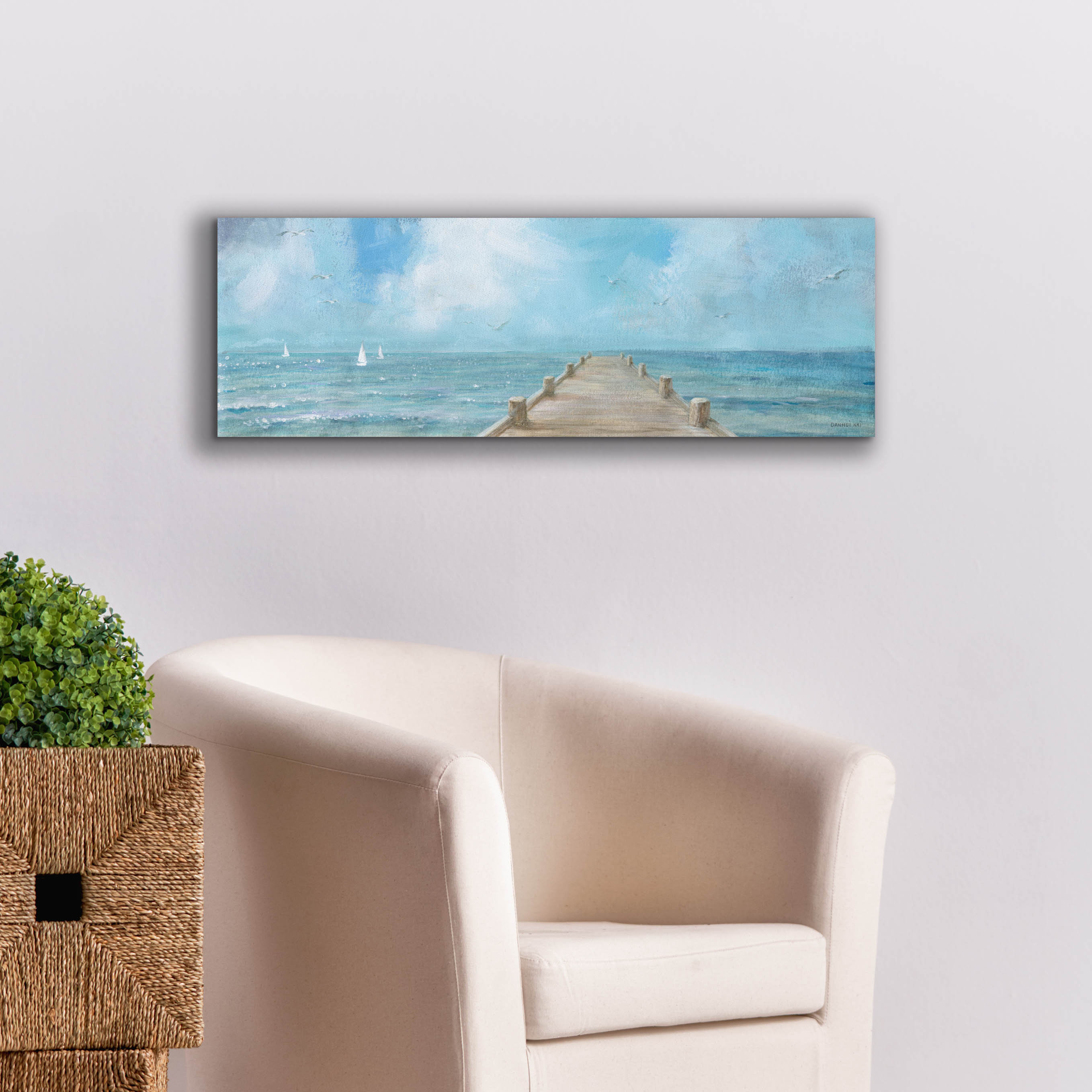 Beachcrest Home™ 'Summer Dock Panel' by Danhui Nai Canvas Wall Art ...