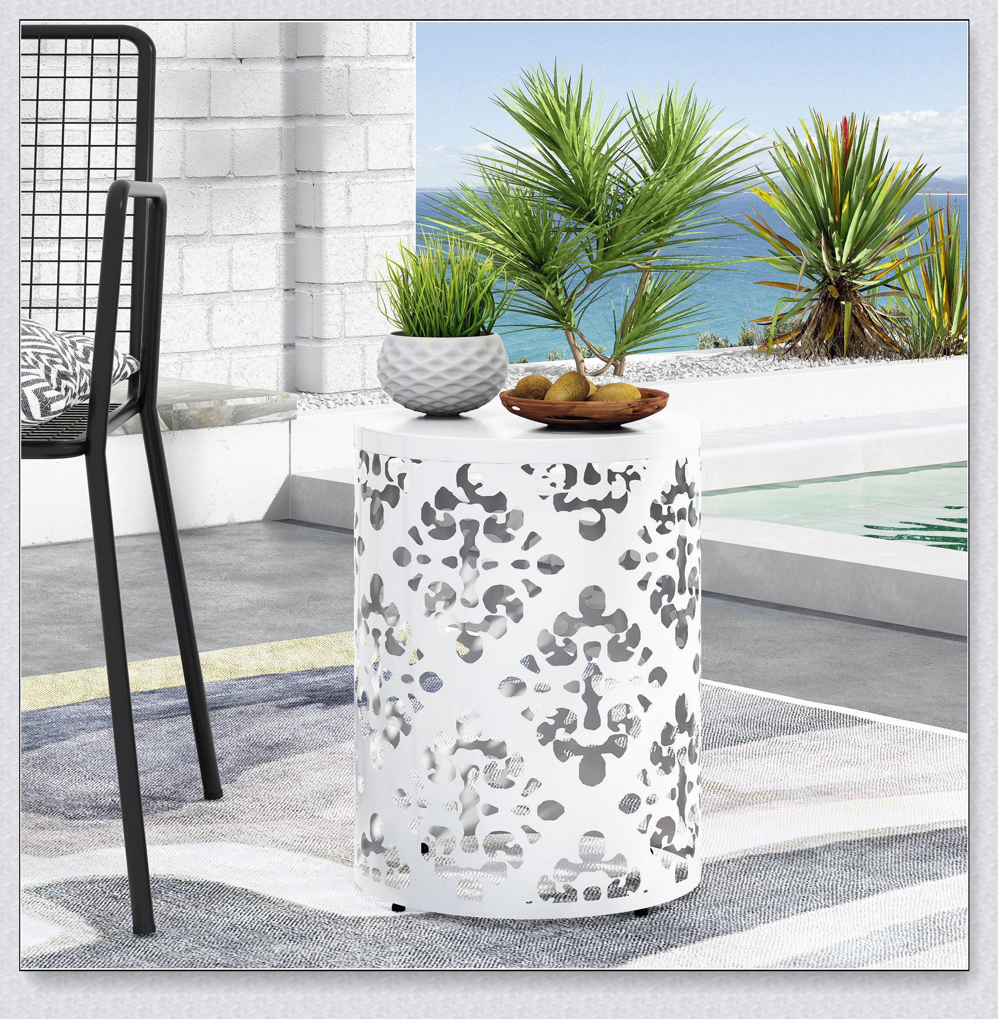 Lark Manor Metal end Table -Large - Wayfair Canada