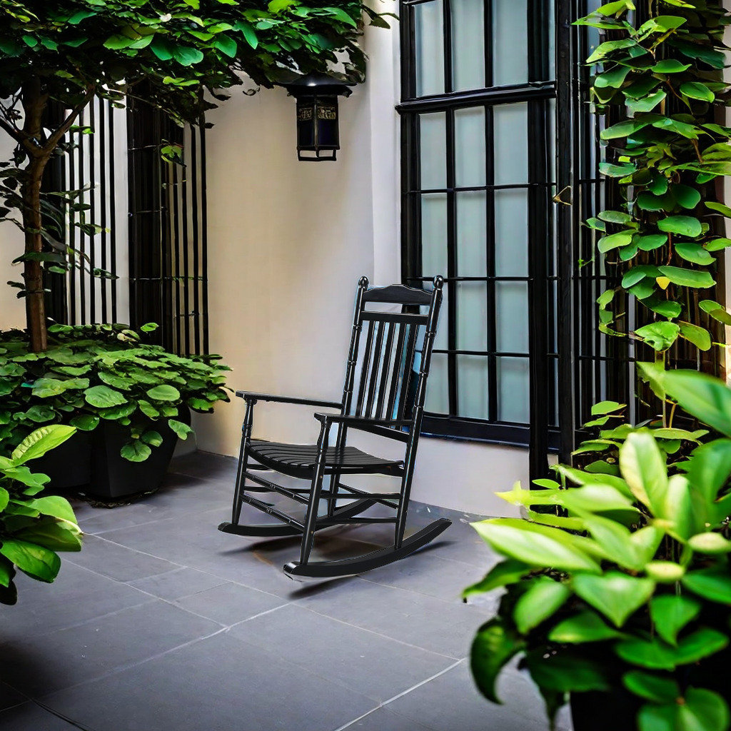 Alcott Hill® Deaunta Wood Outdoor Rocker Chair | Wayfair