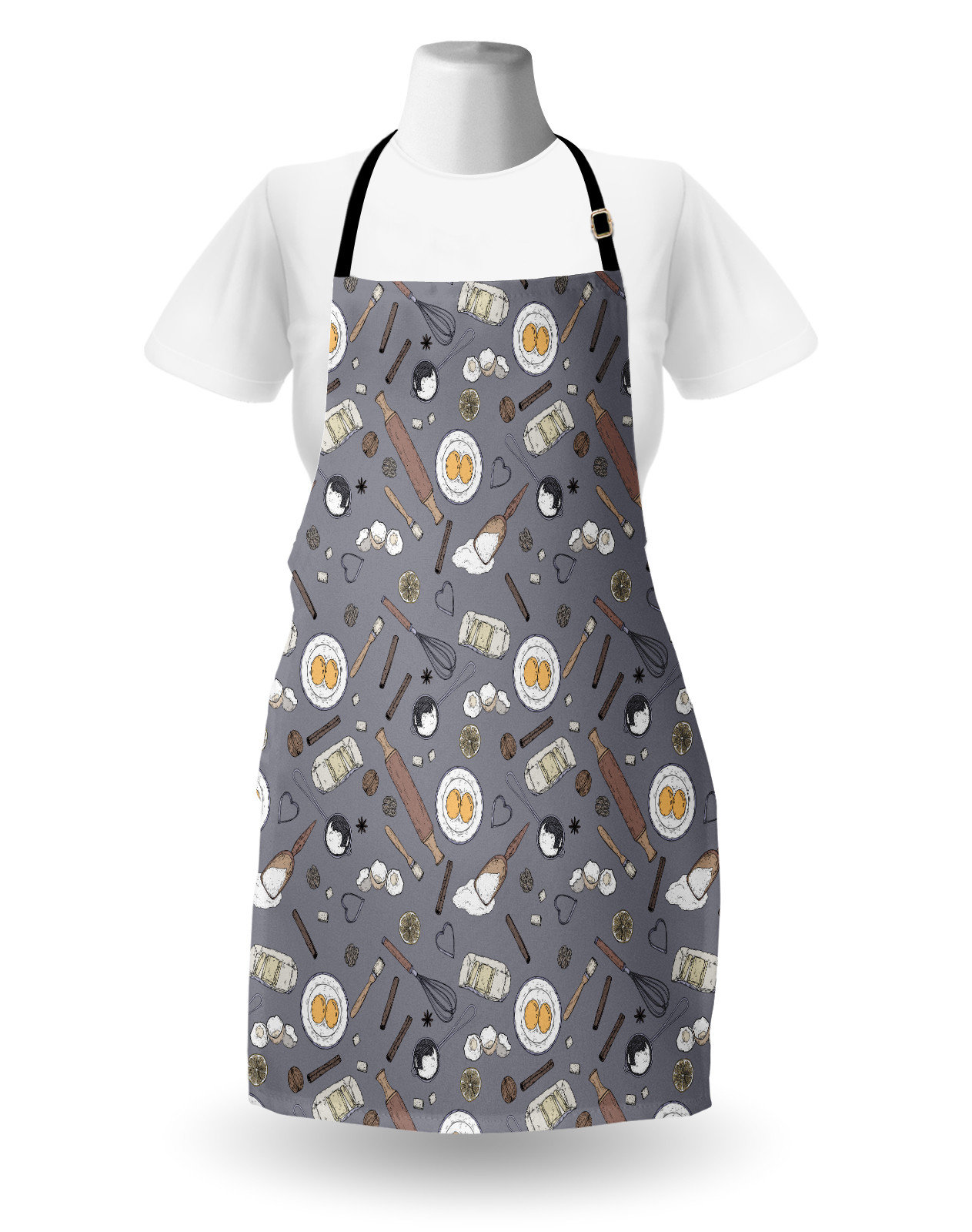 East Urban Home Bakery Apron Unisex Various Baking Ingredients Adult ...