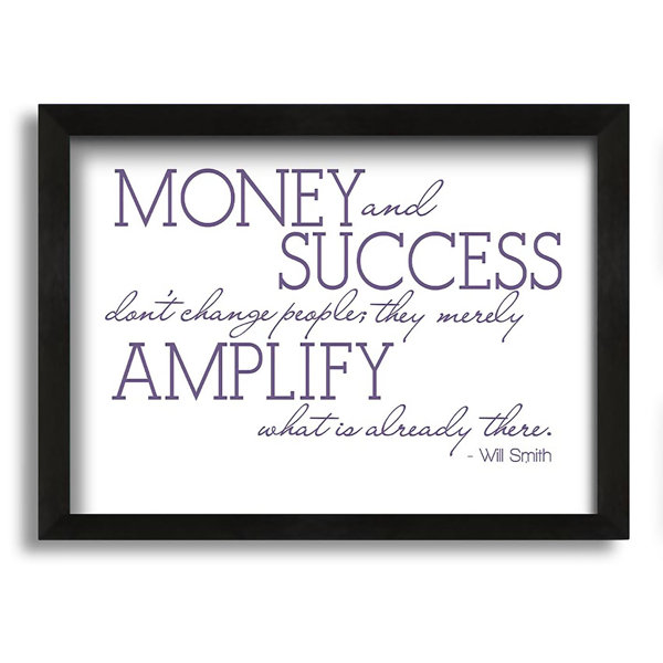Happy Larry Will Smith Money and Success - Picture Frame Typography on ...