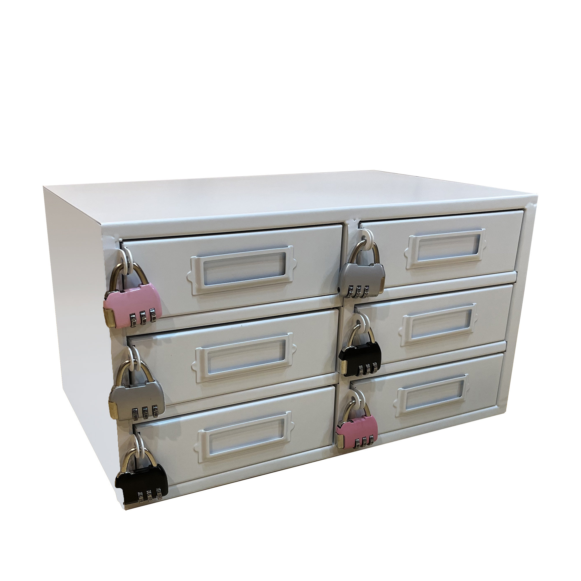 FixtureDisplays 6-Slot Clasp Locker Cell Phone Ipad Mini Charging ...