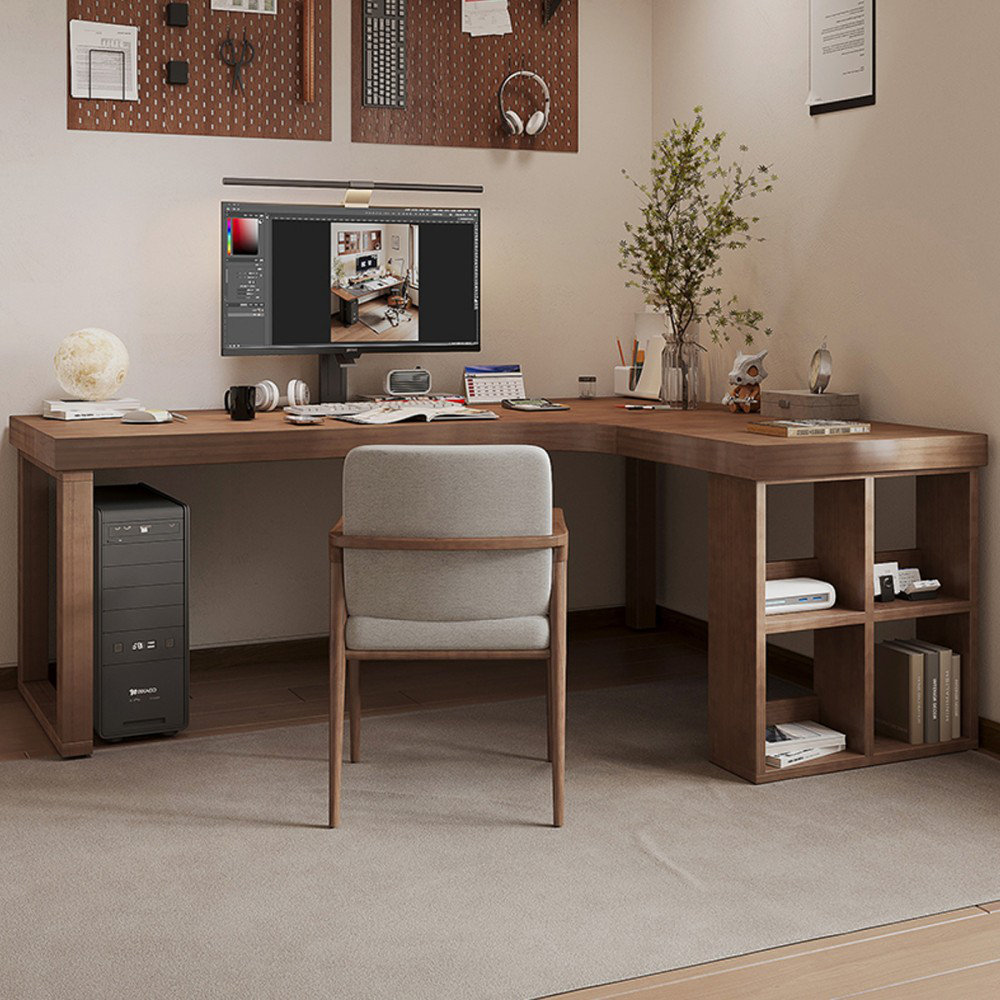 Furnire Lewi 70.87" Tan Rectangular Solid Wood Office Sets - Wayfair Canada