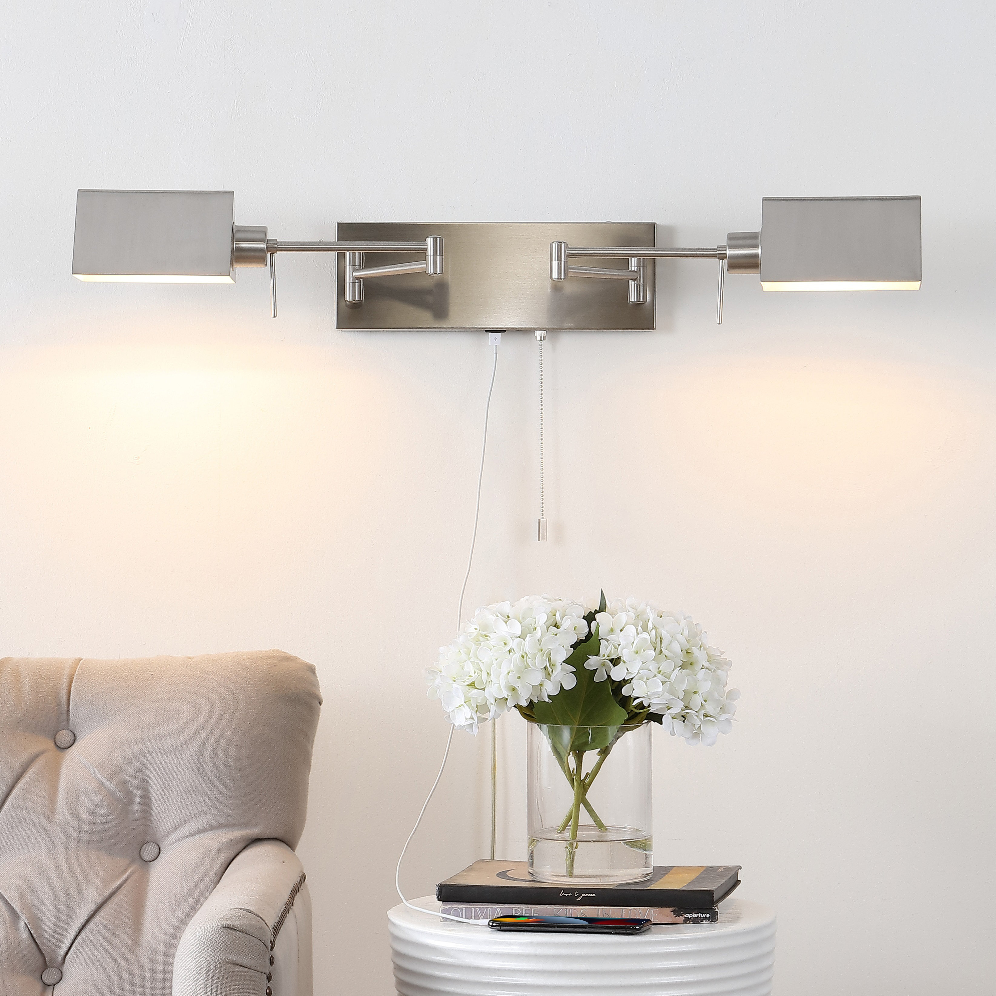 Longshore Tides Arquimides Iron Swing Arm Wall Sconce - Wayfair Canada