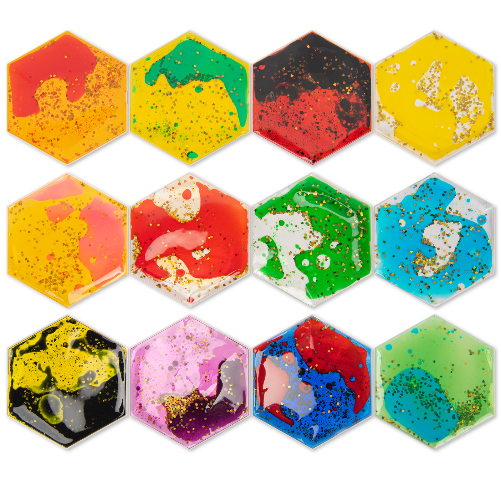 Art3d 5.1'' Hexagon Sensory Fidget Liquid Motion Tiles for Kids ...