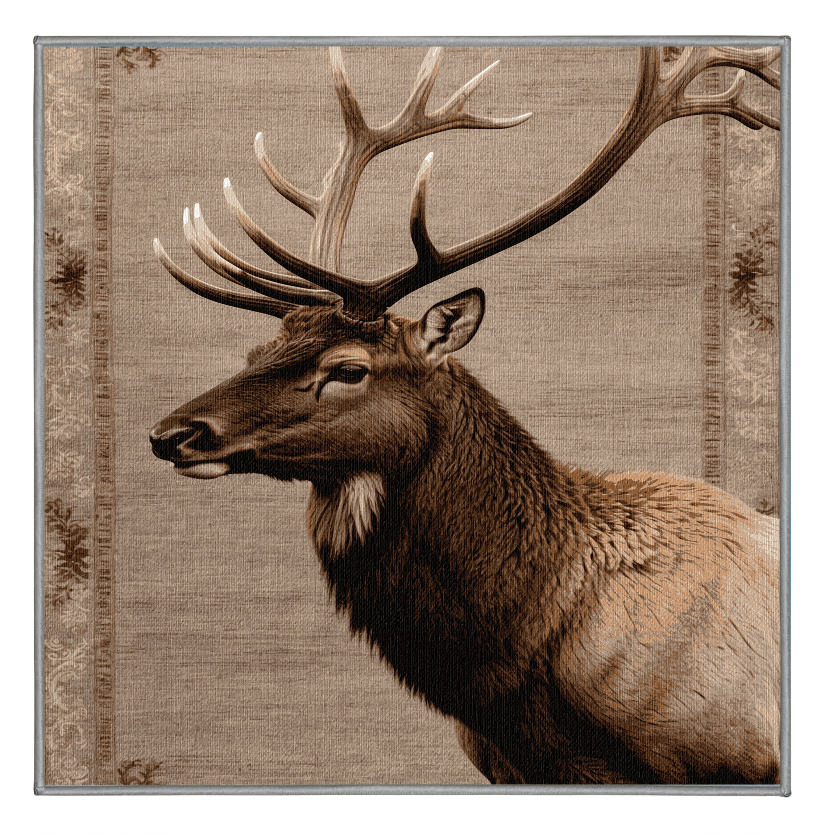 Foundry Select Washable Elk Wildlife Area Rug | Wayfair
