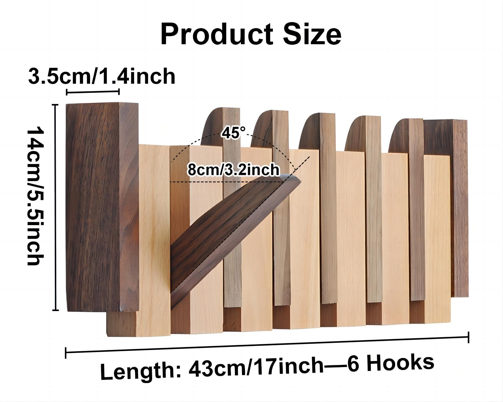 Millwood Pines Hook Rack,Wall Rack Hooks,Wall Mounted Coat Rack | Wayfair