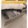 Latitude Run® King Bed Frame, Storage Headboard With Charging Station ...