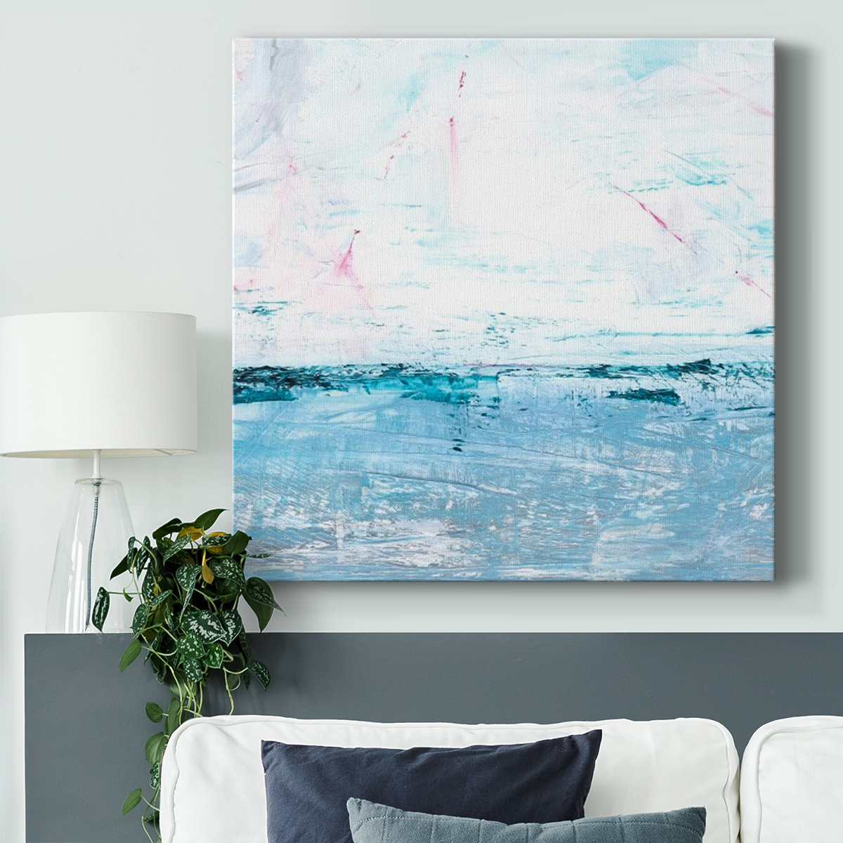 Highland Dunes Soft Sage Landscape II On Canvas Painting | Wayfair