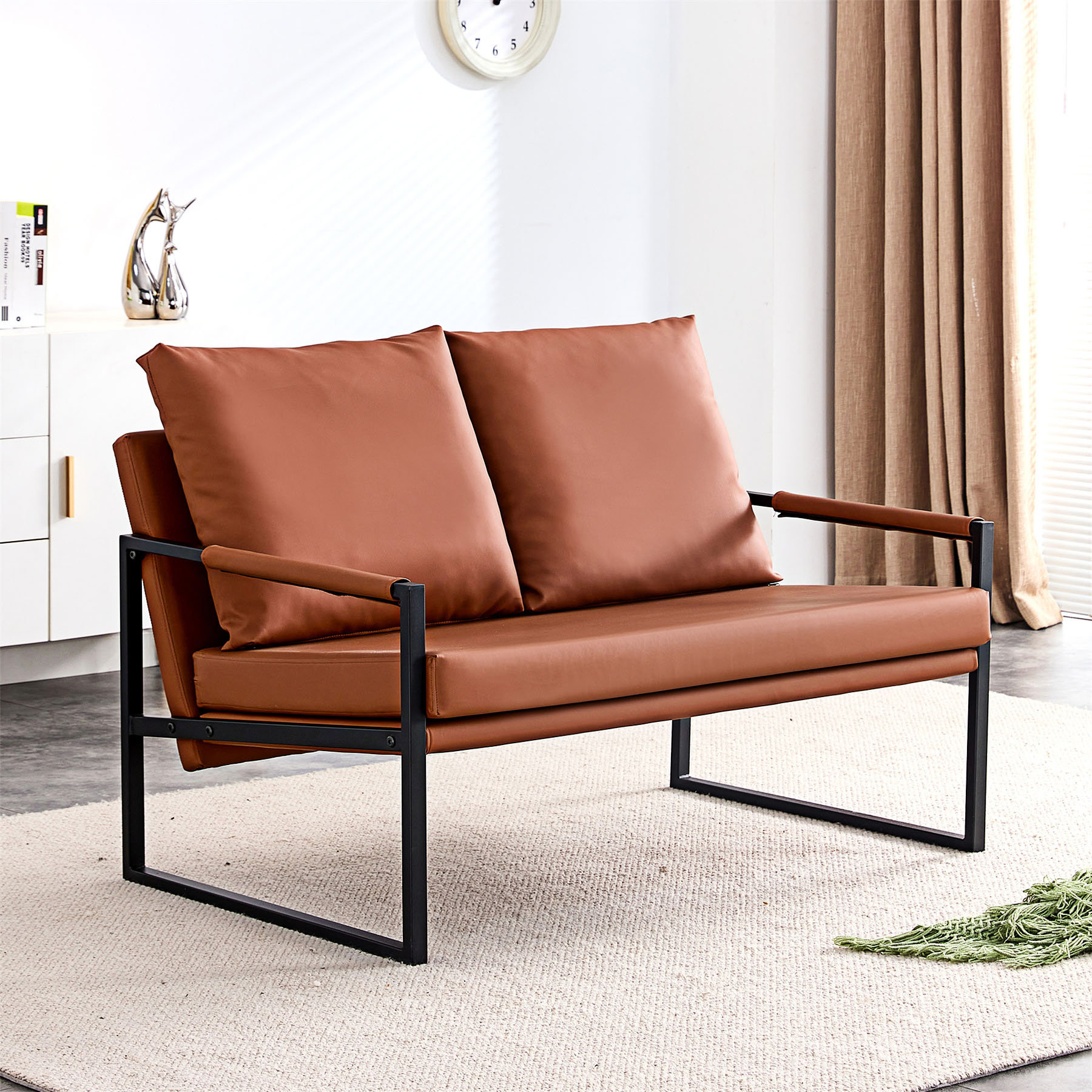 Ebern Designs Two-Seater Sofa Chair with Pillows - Wayfair Canada