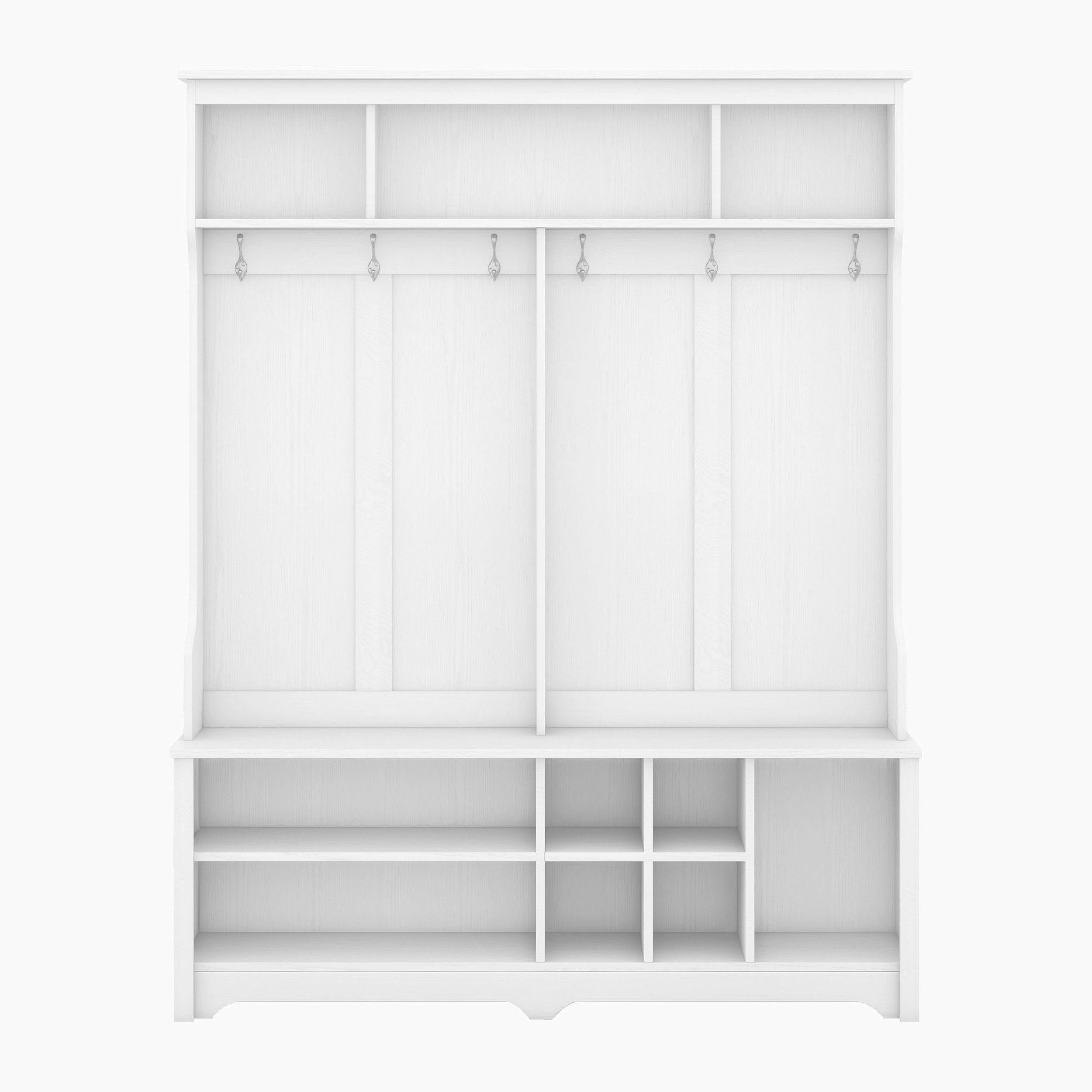 Red Barrel Studio® Heylin Hall Tree with Bench and Shoe Storage ...