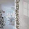 The Holiday Aisle® 9' Christmas Yuletide Glam Trimmed Silver Garland ...