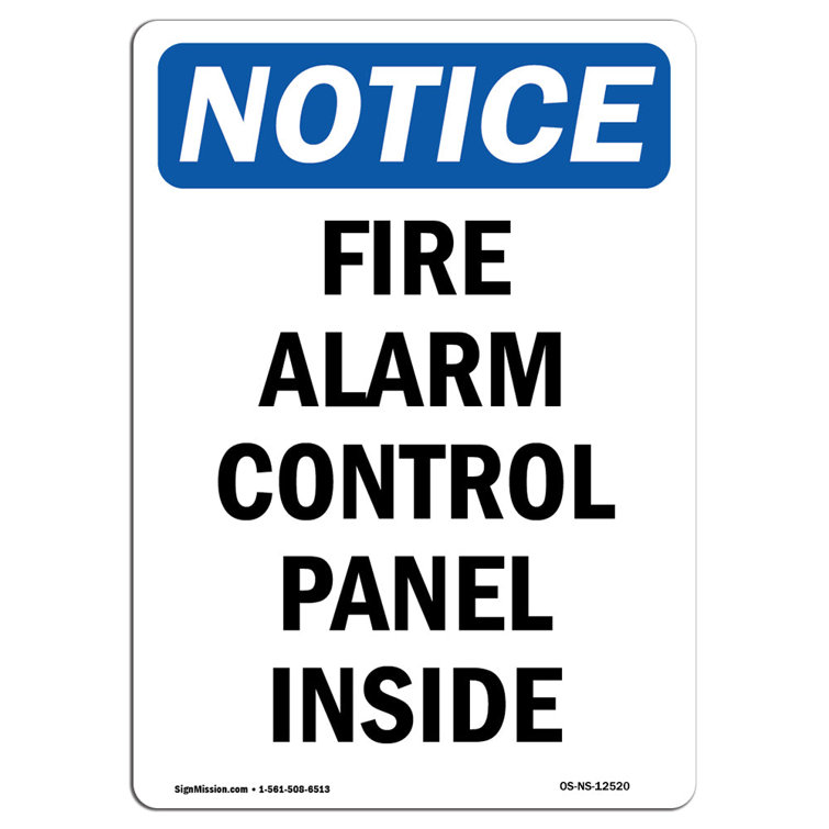 SignMission Fire Alarm Control Panel inside Sign | Wayfair