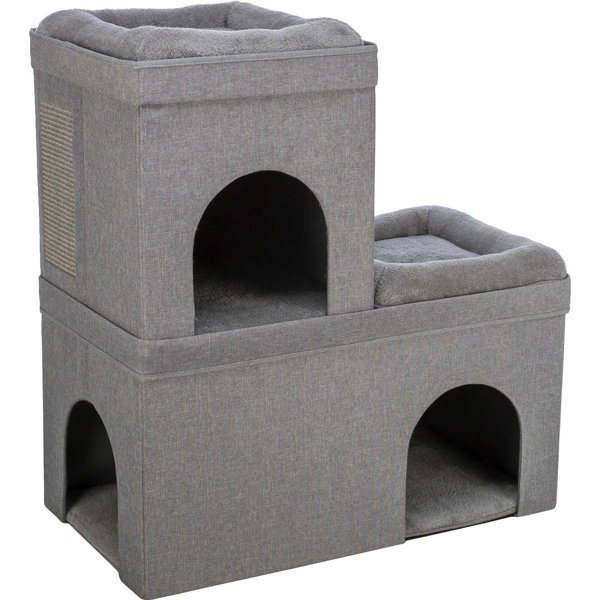 TRIXIE Crazy Cube Stackable Cat Condo, Indoor Cat House with Scratching ...